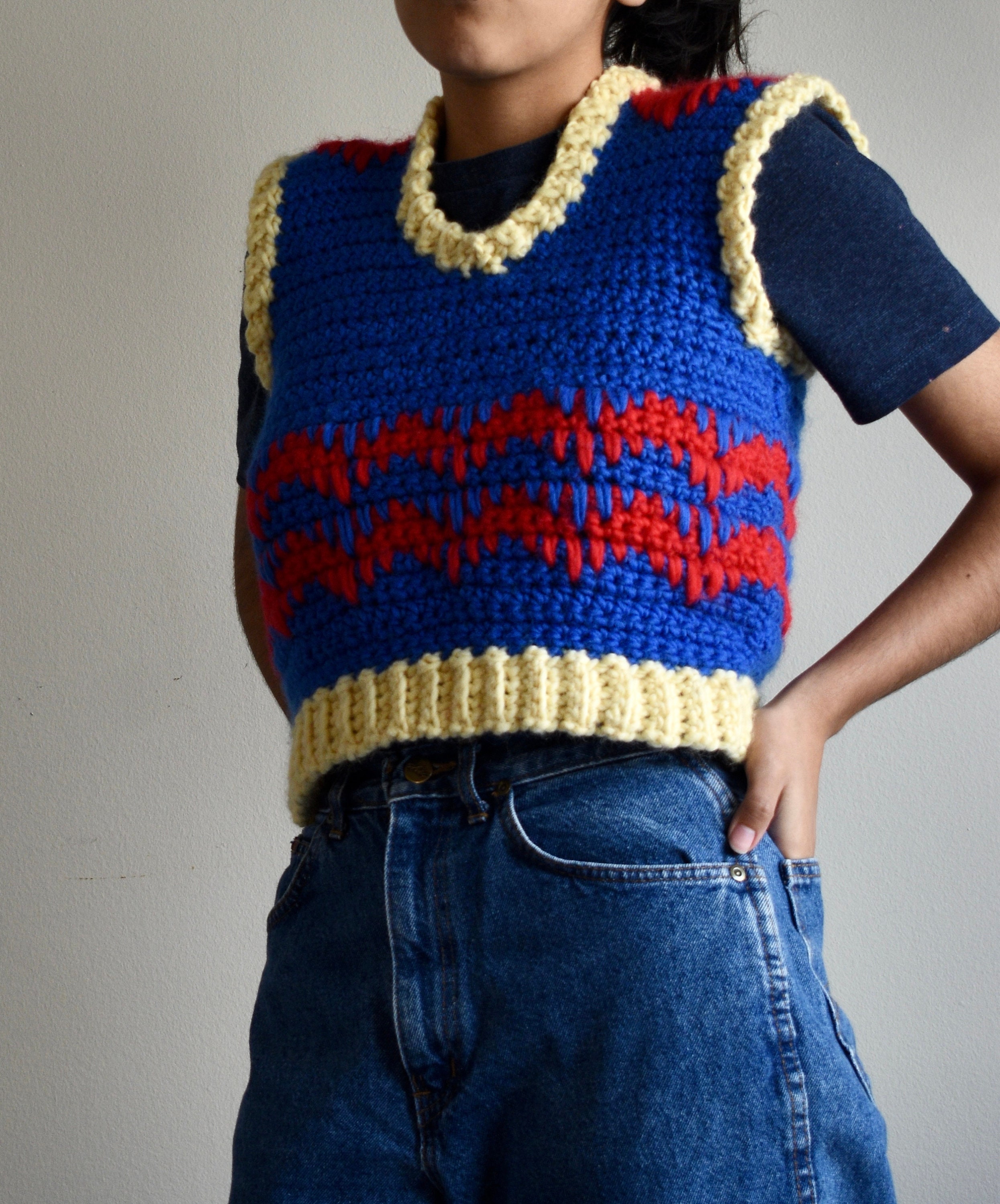 Crochet Ribbed Vest - Etsy