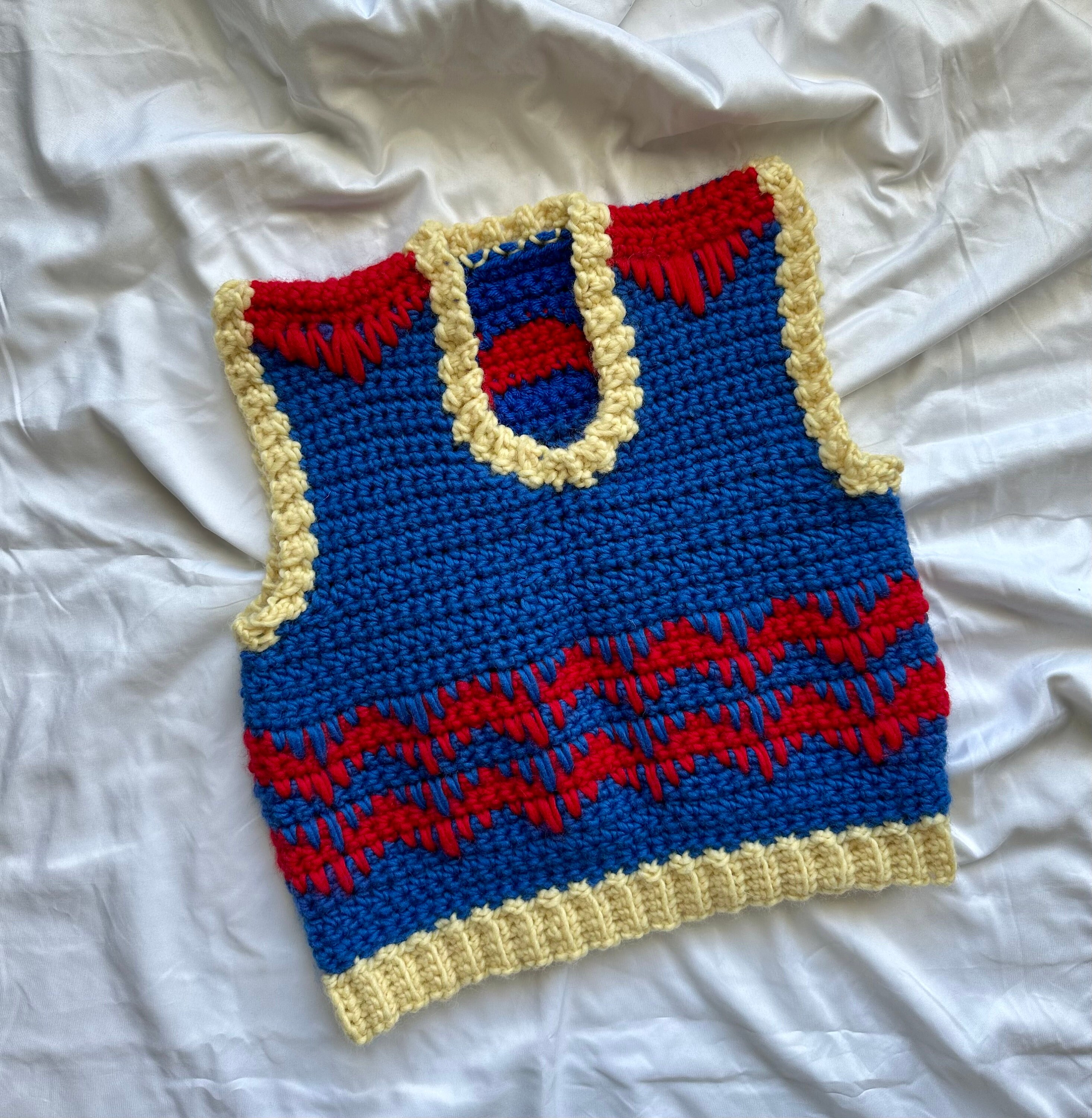 Crochet Ribbed Vest - Etsy