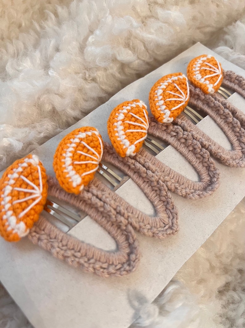 2 Pieces Handmade Flower Hair Clips, Embroidered Hairpins, Knit Flower ...