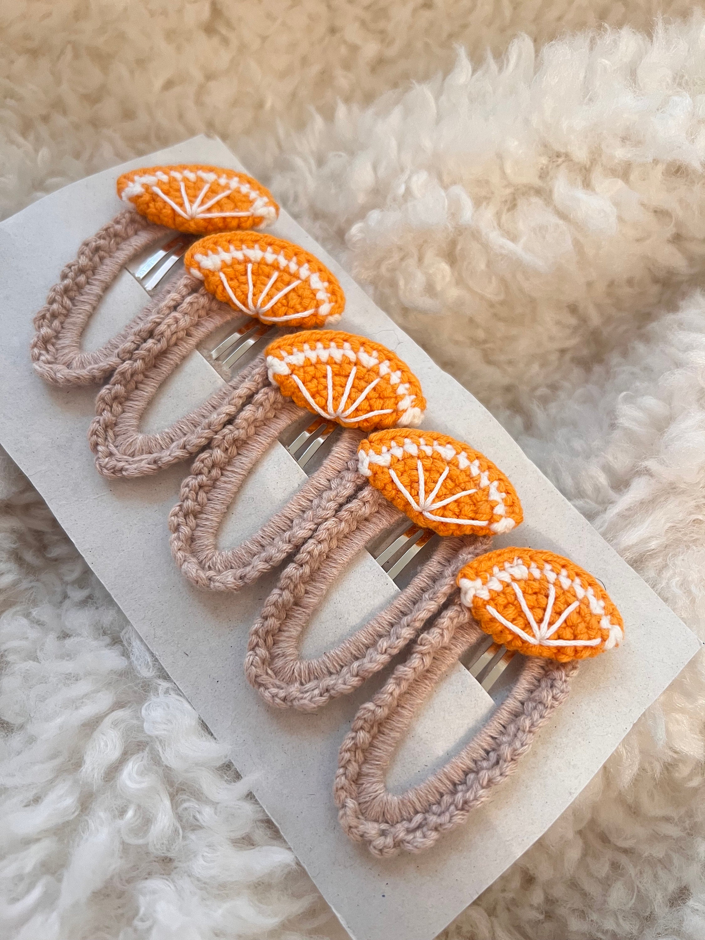 2 Pieces Handmade Flower Hair Clips, Embroidered Hairpins, Knit Flower ...