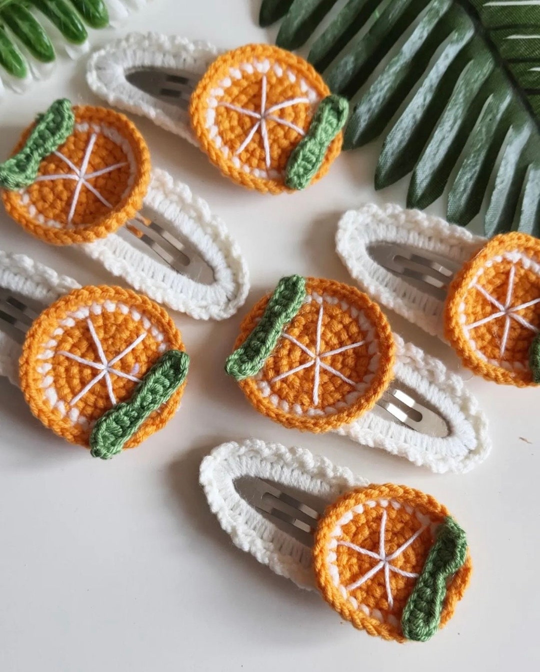 2 Pieces Handmade Flower Hair Clips, Embroidered Hairpins, Knit Flower ...