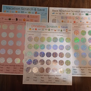 Scratch & Save. Saving Challenges Bundle - Etsy