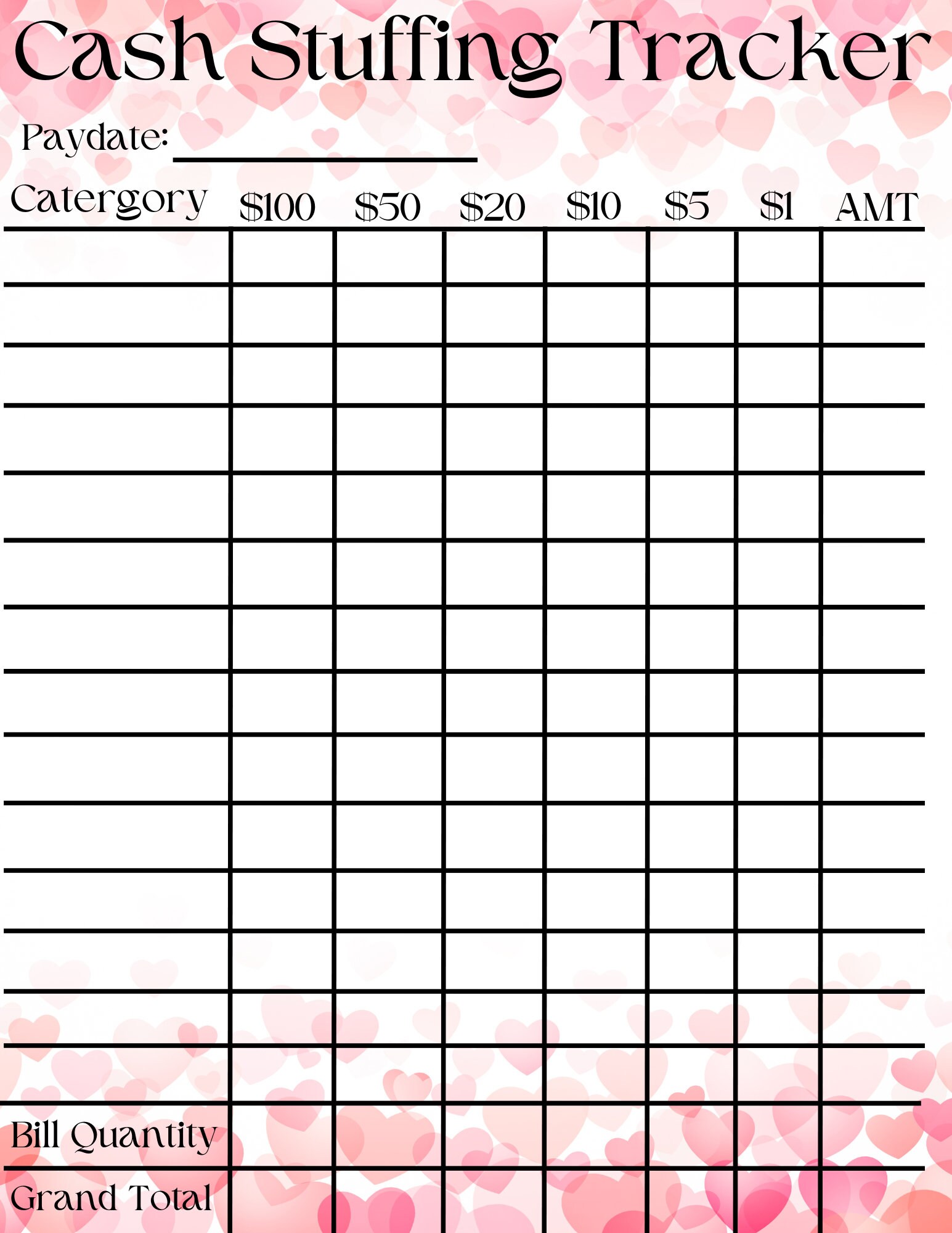 Easy Cash Budget Planner - Etsy