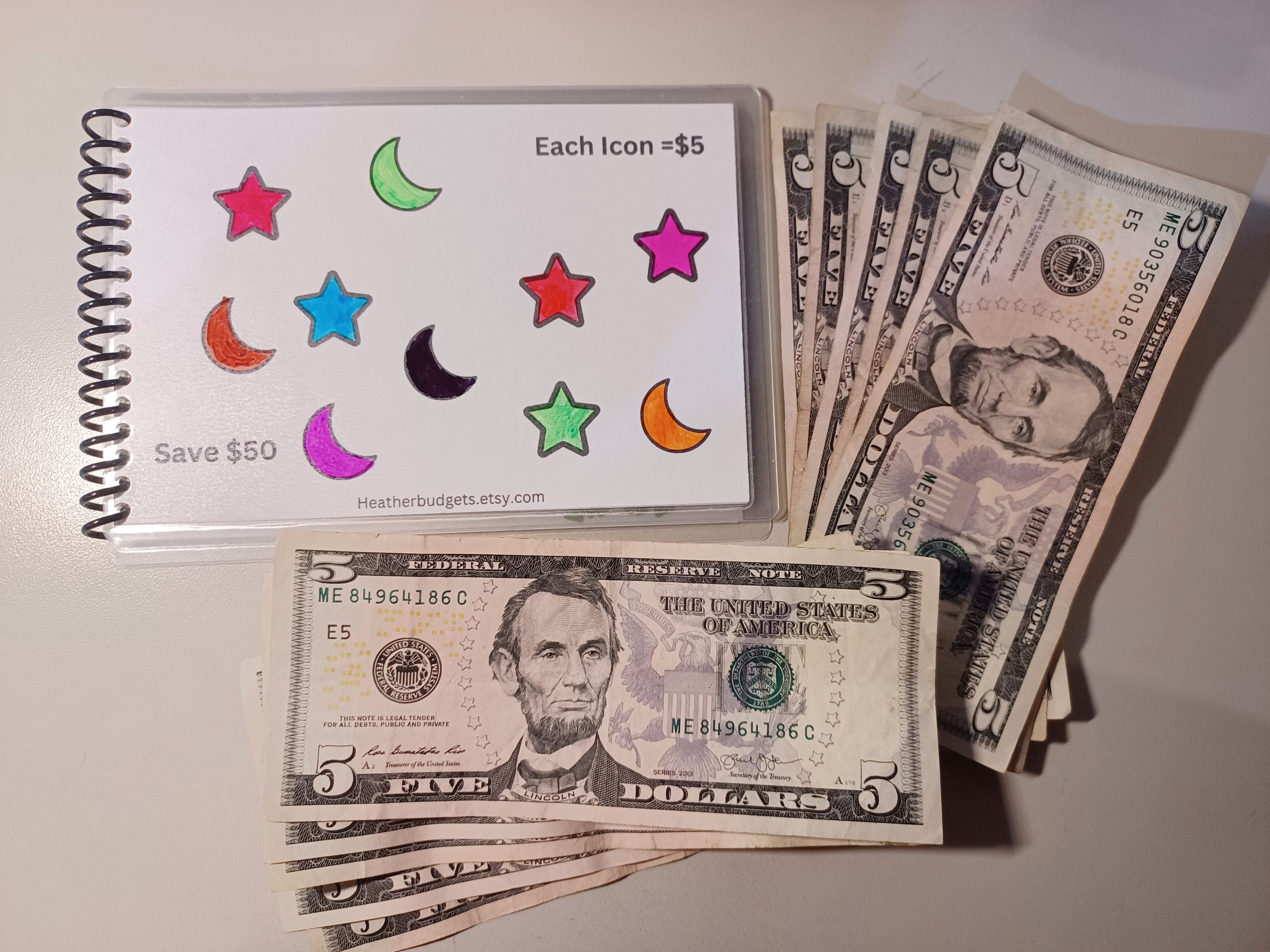 Mini 5 Dollar Savings Challenge Book (spiral Bound) - Etsy