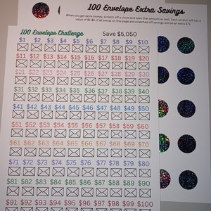 Scratch & Save. Saving Challenges Bundle - Etsy