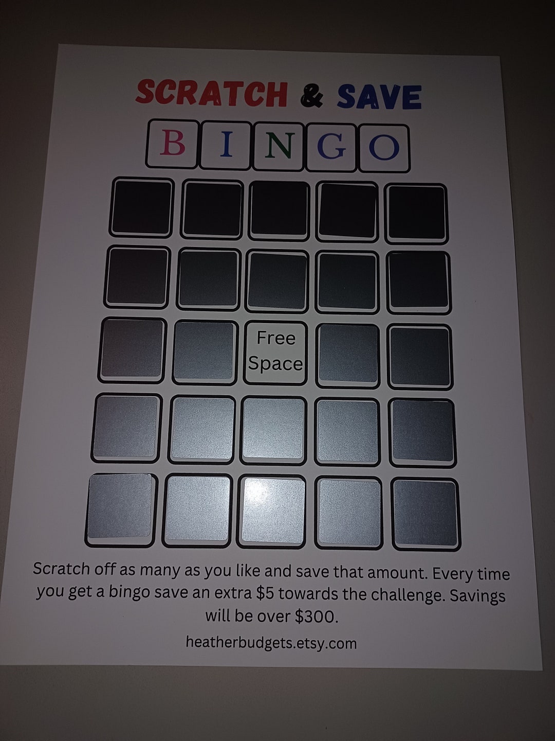 Scratch and Save Bingo - Etsy