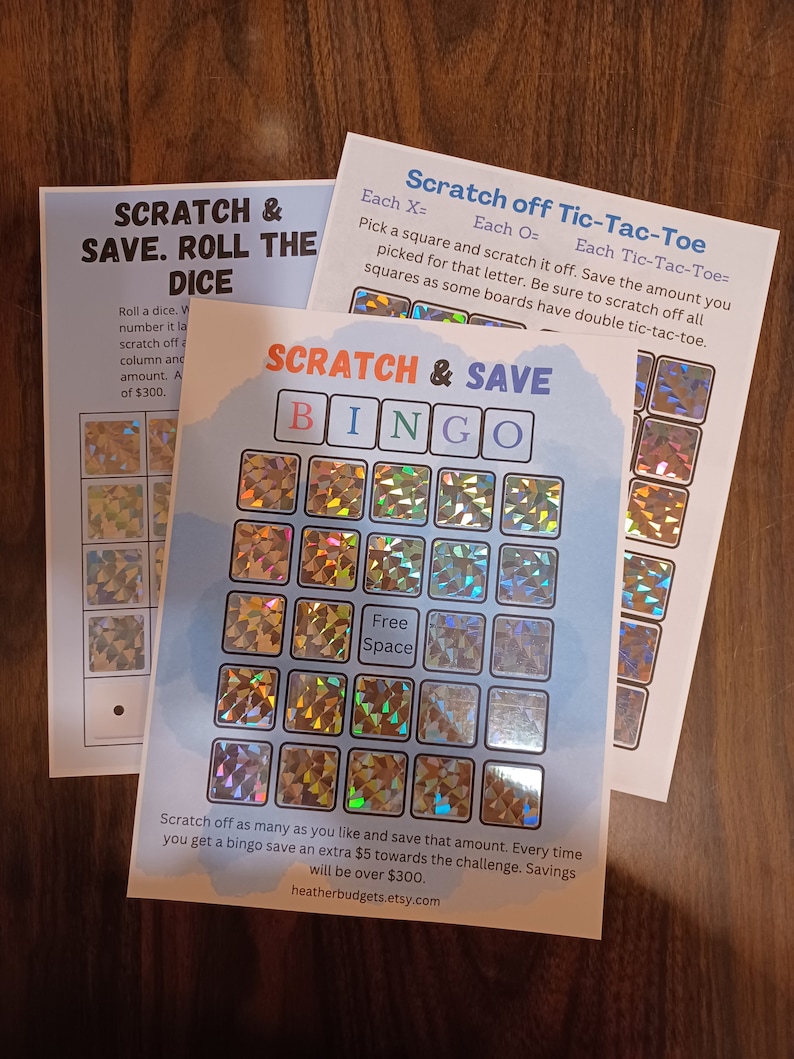 Scratch & Save. Saving Challenges Bundle - Etsy