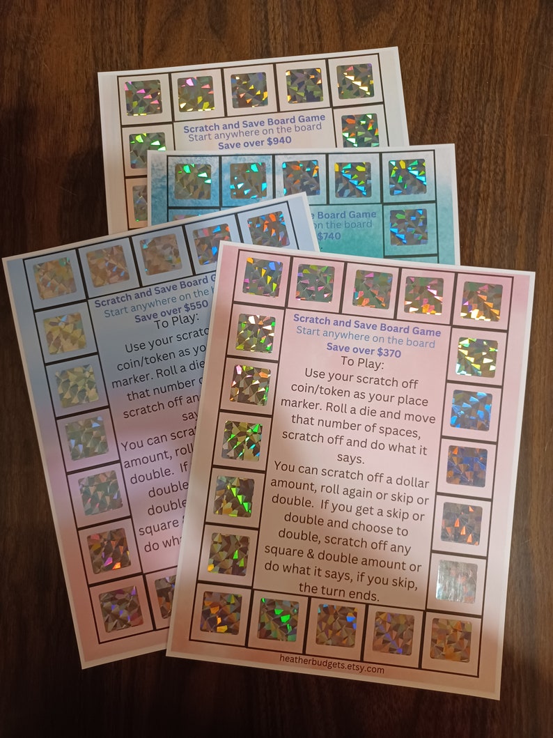 Scratch & Save. Saving Challenges Bundle - Etsy