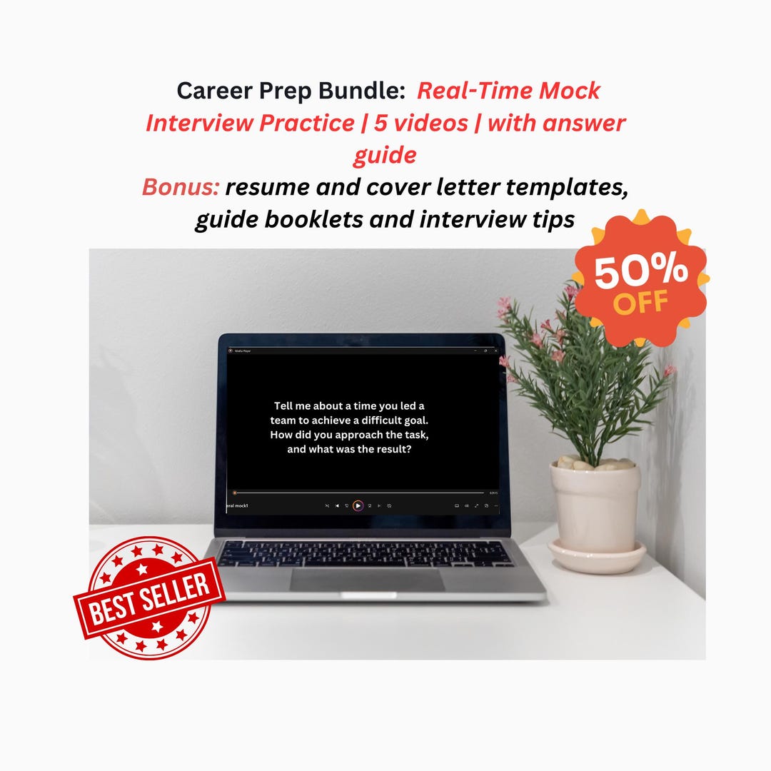 Video Mock Interview Practice, Timed Interviews, Career Bundle, Ats ...