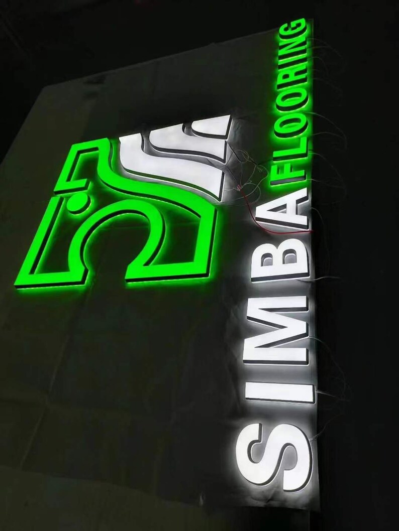 Custom 3D Metal Business Sign Backlit Logo Sign LED Logo Signage 3D ...