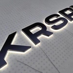 Custom 3D Metal Business Sign Backlit Logo Sign LED Logo Signage 3D ...