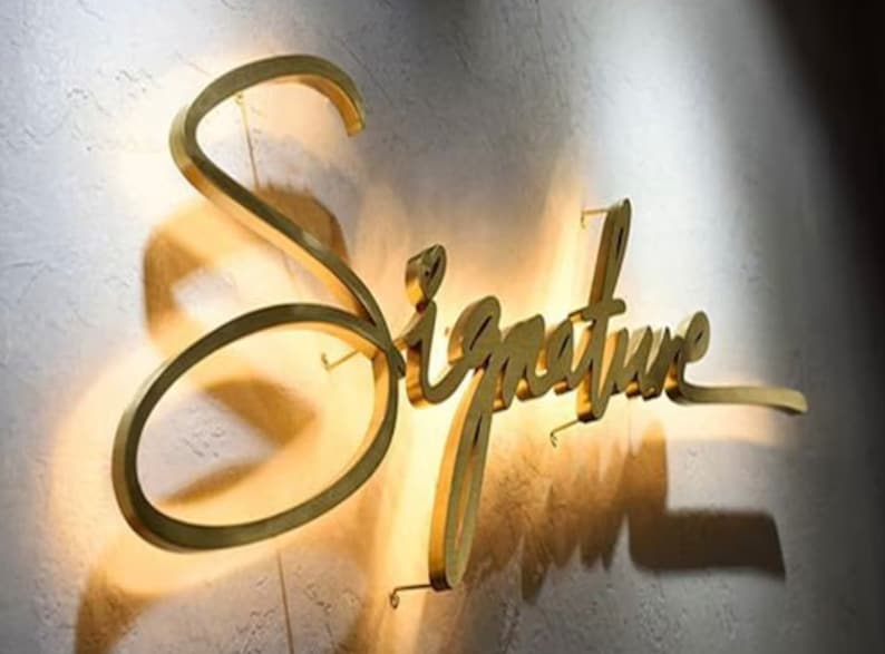 Metal Signage Custom Logo Stainless Steel Laser Cut Signboard Custom ...