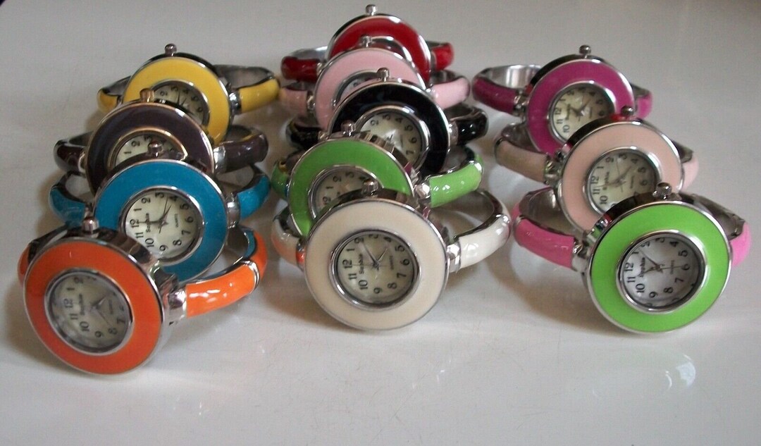 Number Dial Sophie Metal Band Slim Case Women's Bangle Cuff Multicolor ...