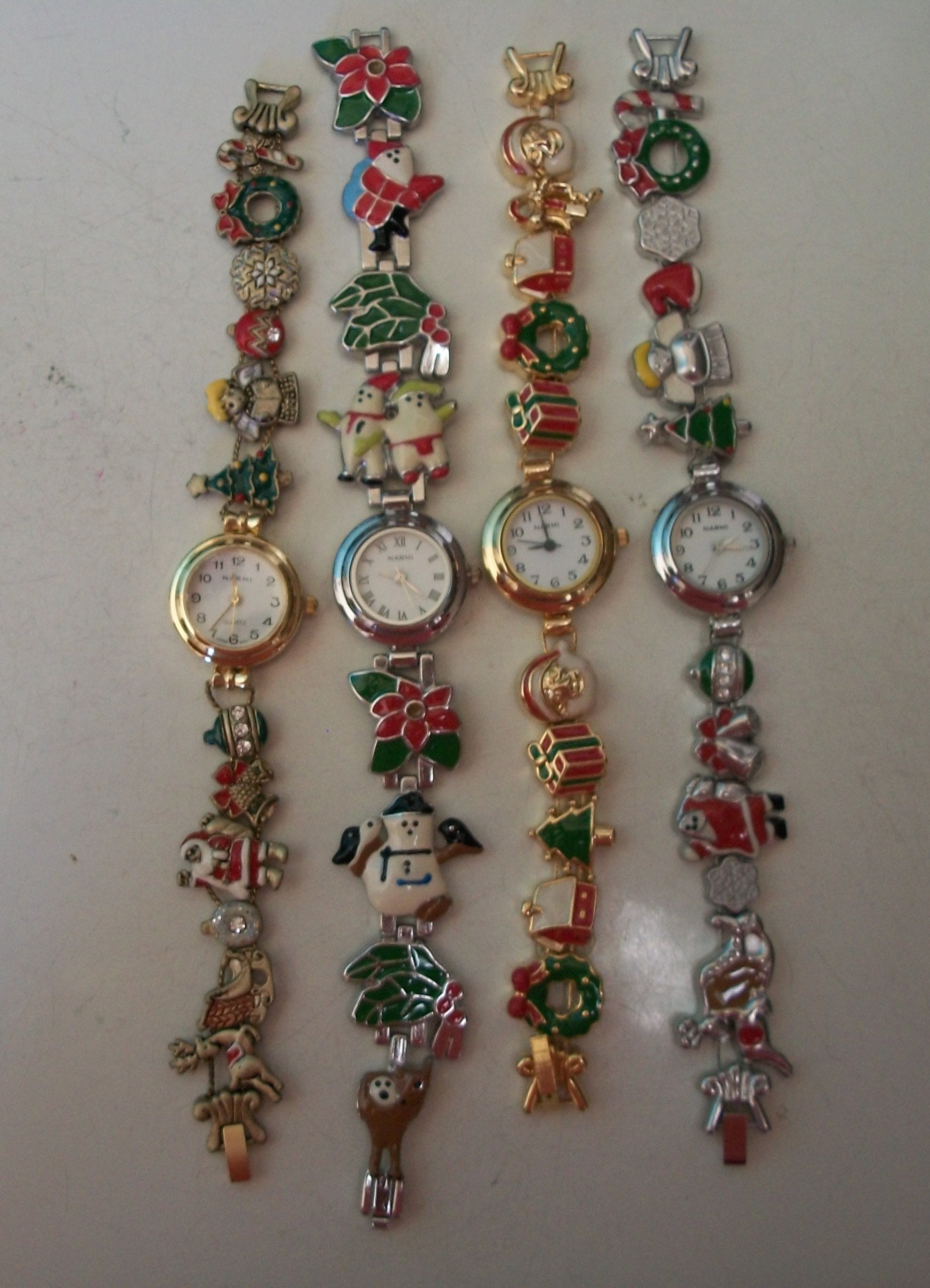 Women's Silver or Gold Finish Snowman,santa,rein Deer Christmas Fashion ...