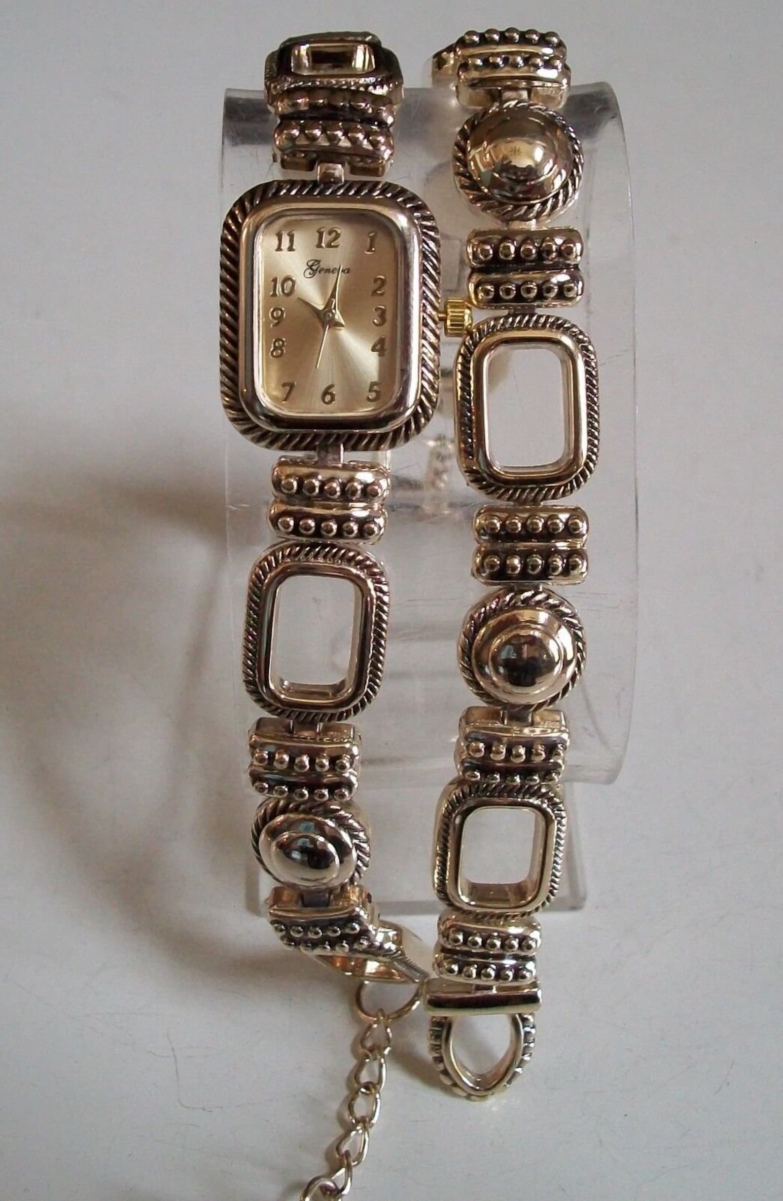 Women's Geneva Number Dial Fashion Toggle Closure Watch & Bracelet Set ...