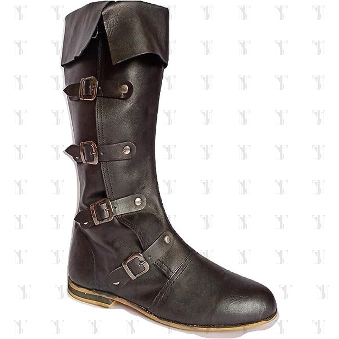 Noirtide Medieval Leather Boots Handmade Boots Perfect Gift - Etsy