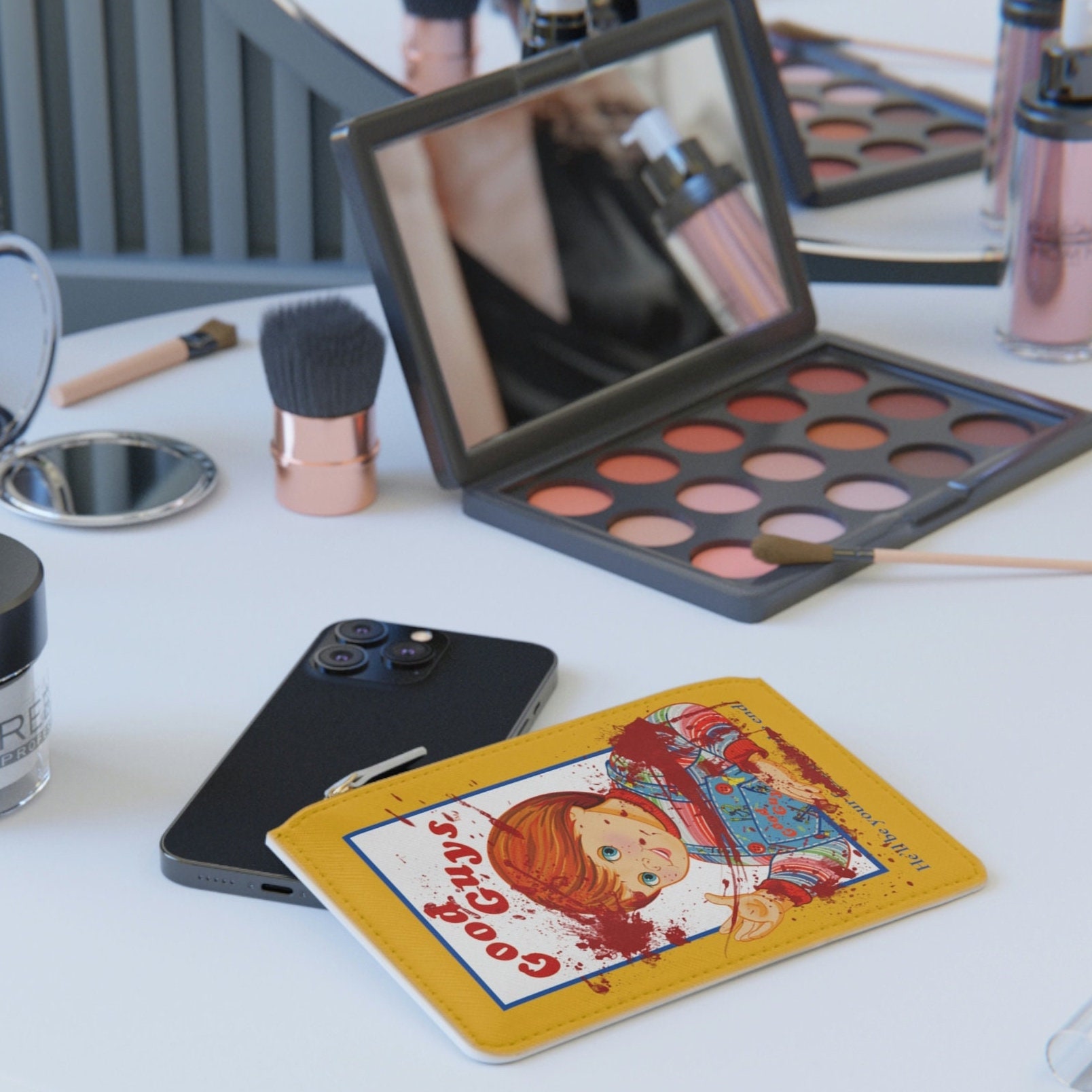 Chucky Horror Makeup Bag, Gothic Makeup Bag, Custom Horror Wallet ...