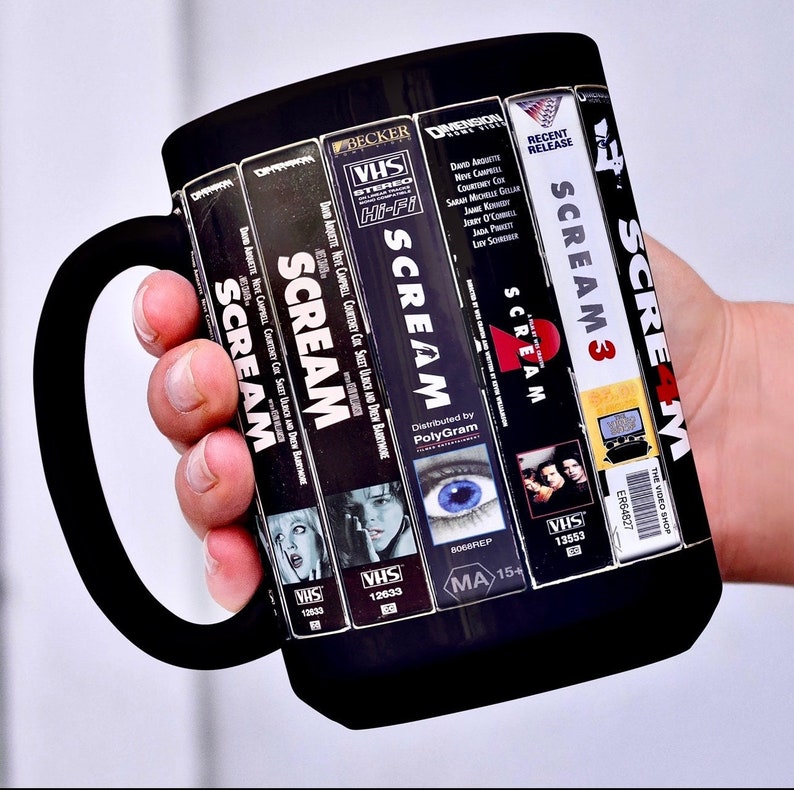 Scream Merch, VHS Scary Movie Mug, Halloween Mug, Horror Kitchen Decor ...