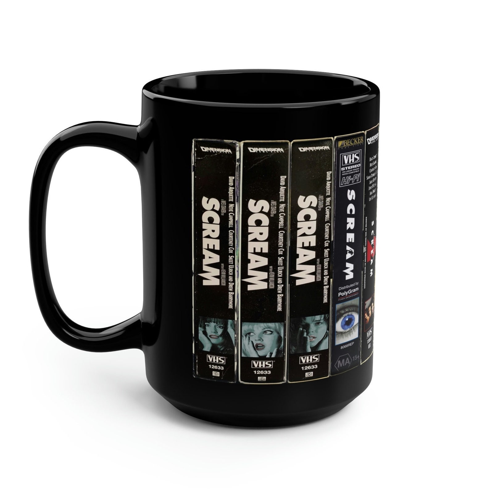Scream Merch, VHS Scary Movie Mug, Halloween Mug, Horror Kitchen Decor ...