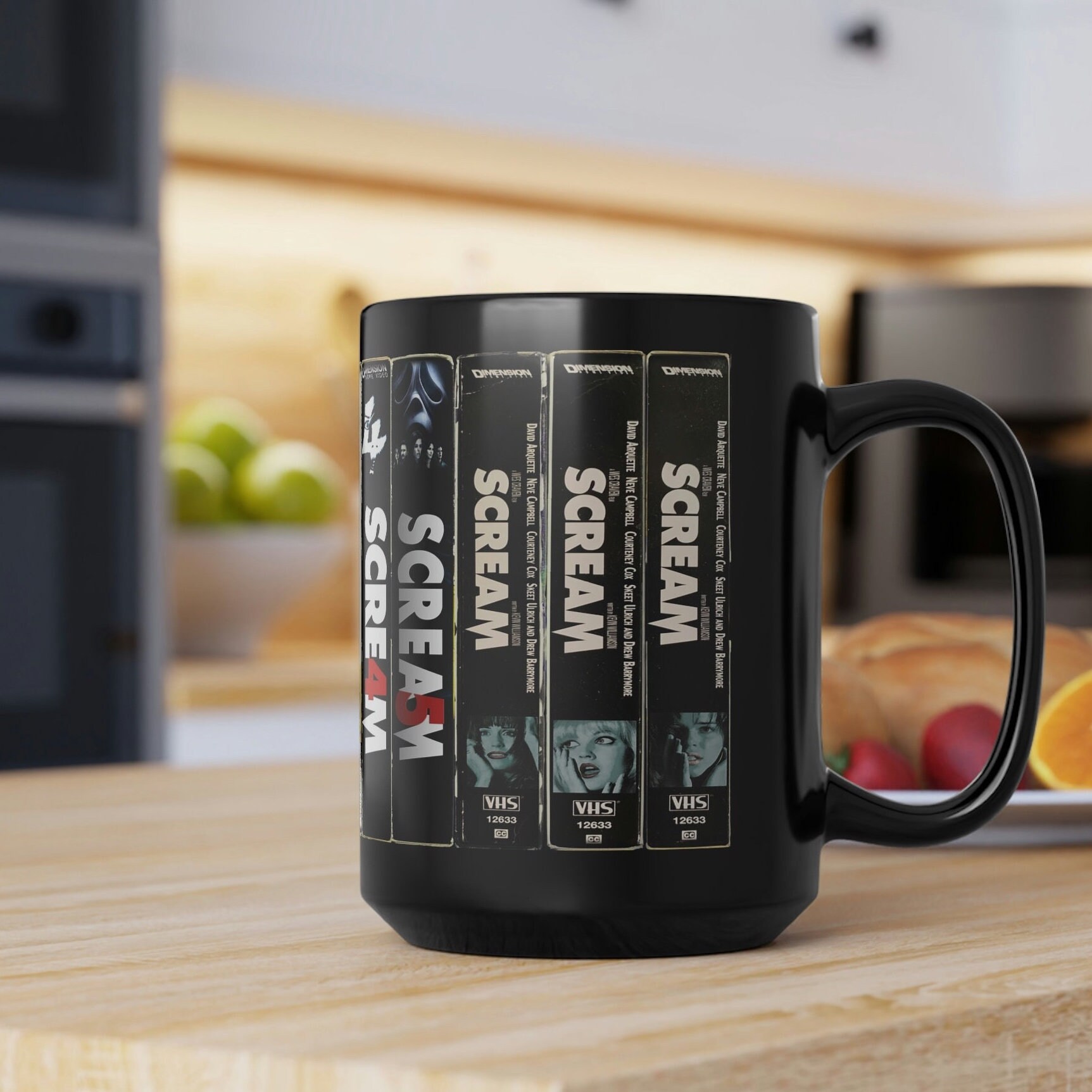 Scream Merch, VHS Scary Movie Mug, Halloween Mug, Horror Kitchen Decor ...