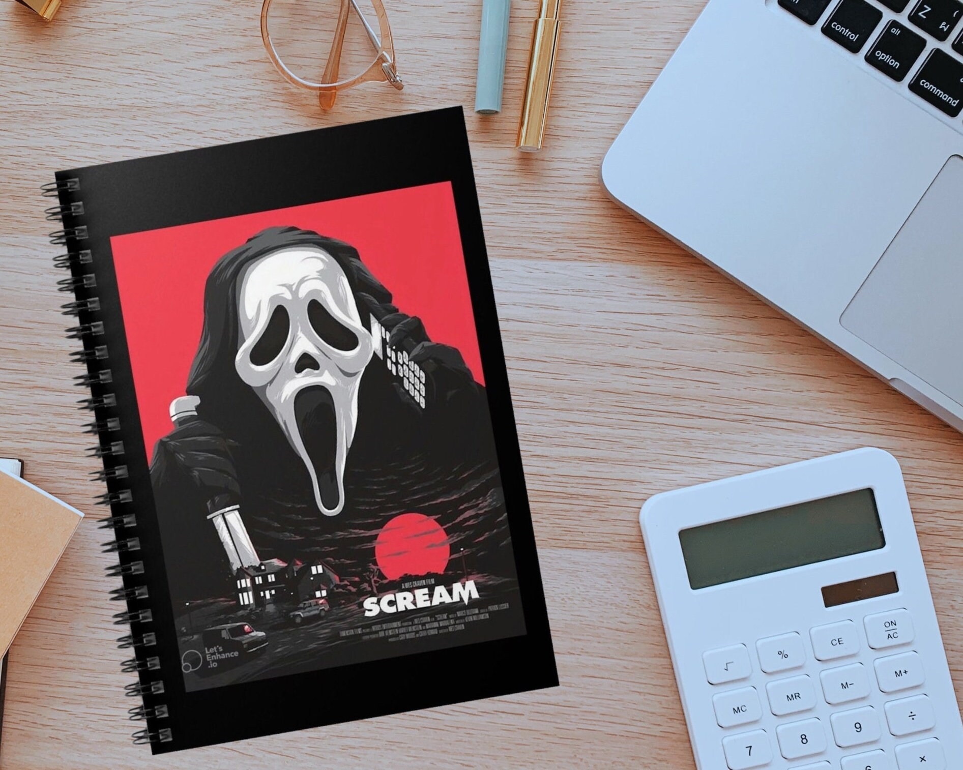 Ghostface Spiral Notebook, Scream Ghost Face Horror Movie Journal, to ...