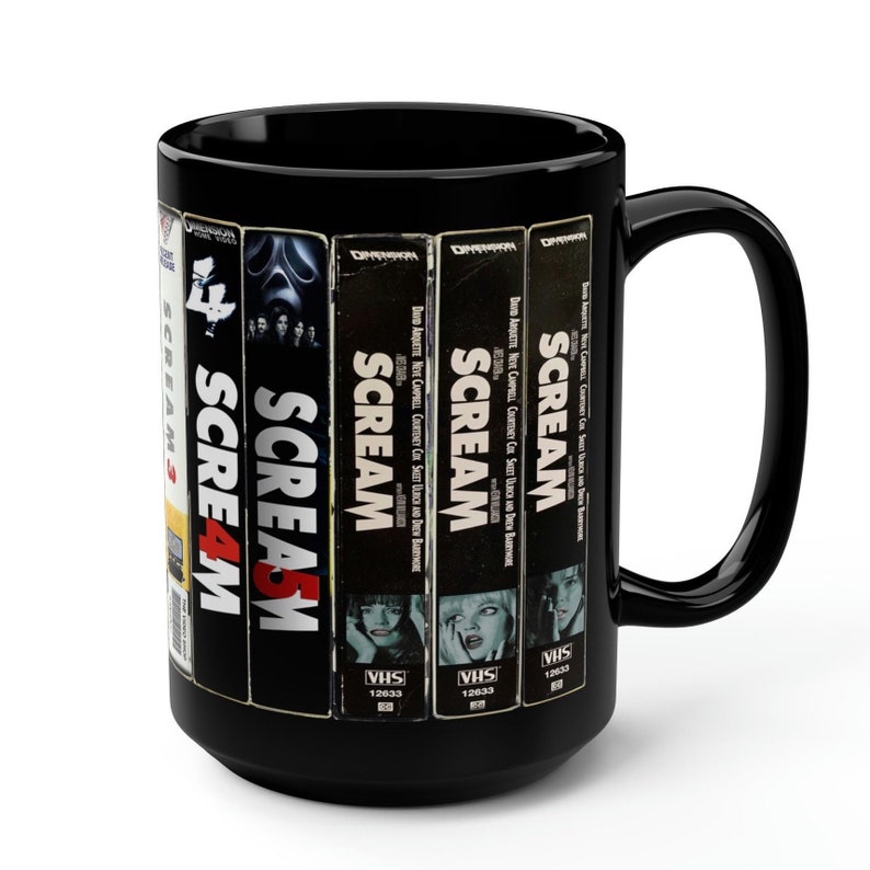 Scream Merch, VHS Scary Movie Mug, Halloween Mug, Horror Kitchen Decor ...