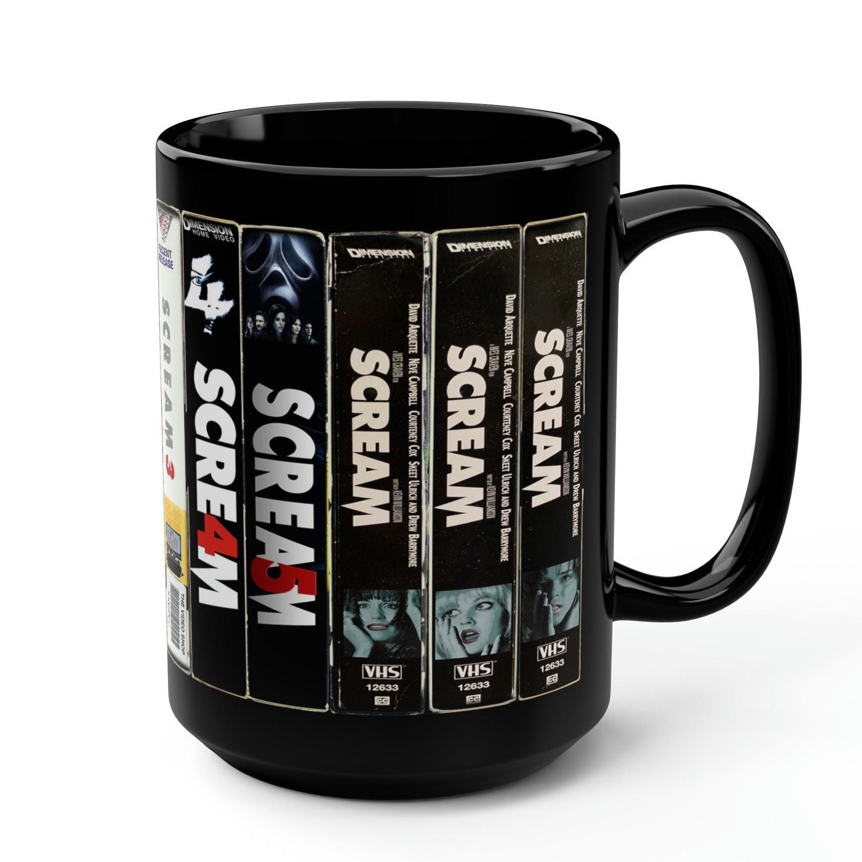 Scream Merch, VHS Scary Movie Mug, Halloween Mug, Horror Kitchen Decor ...