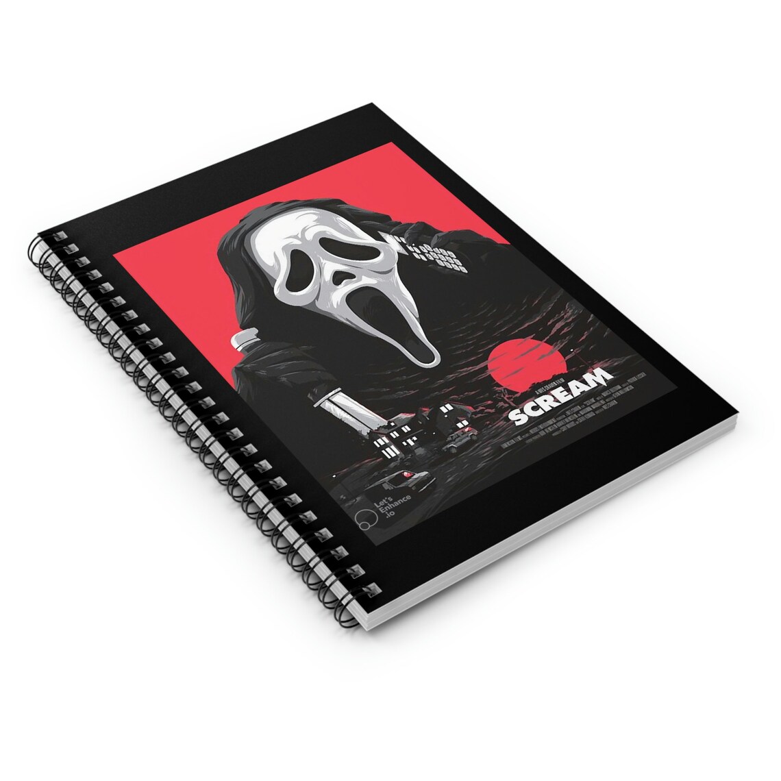 Ghostface Spiral Notebook, Scream Ghost Face Horror Movie Journal, to ...