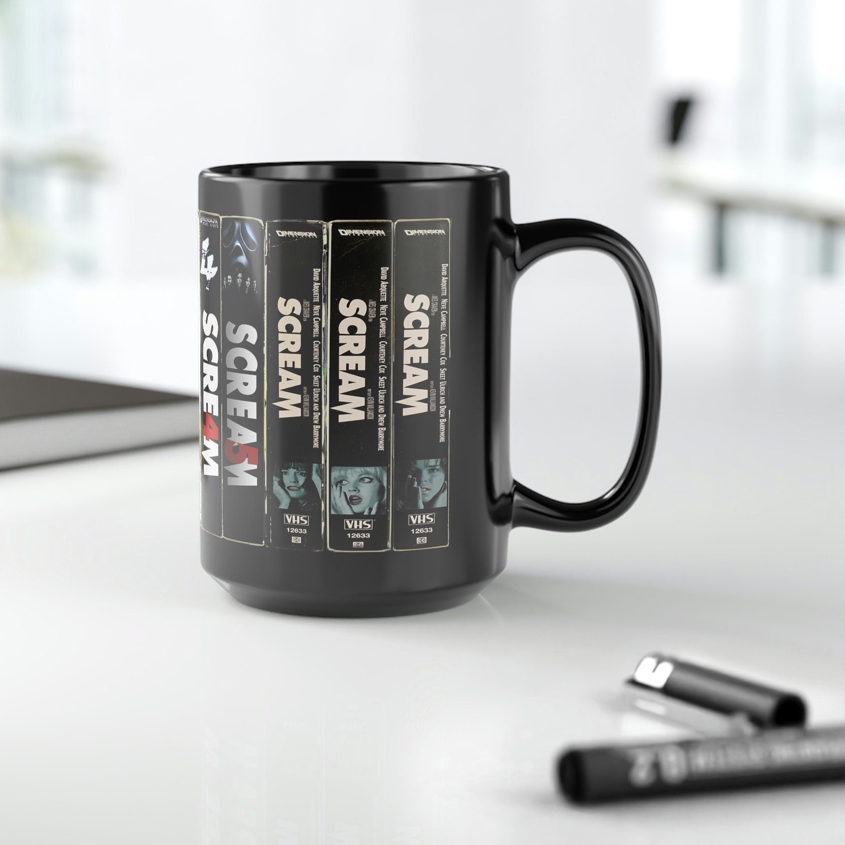 Scream Merch, VHS Scary Movie Mug, Halloween Mug, Horror Kitchen Decor ...