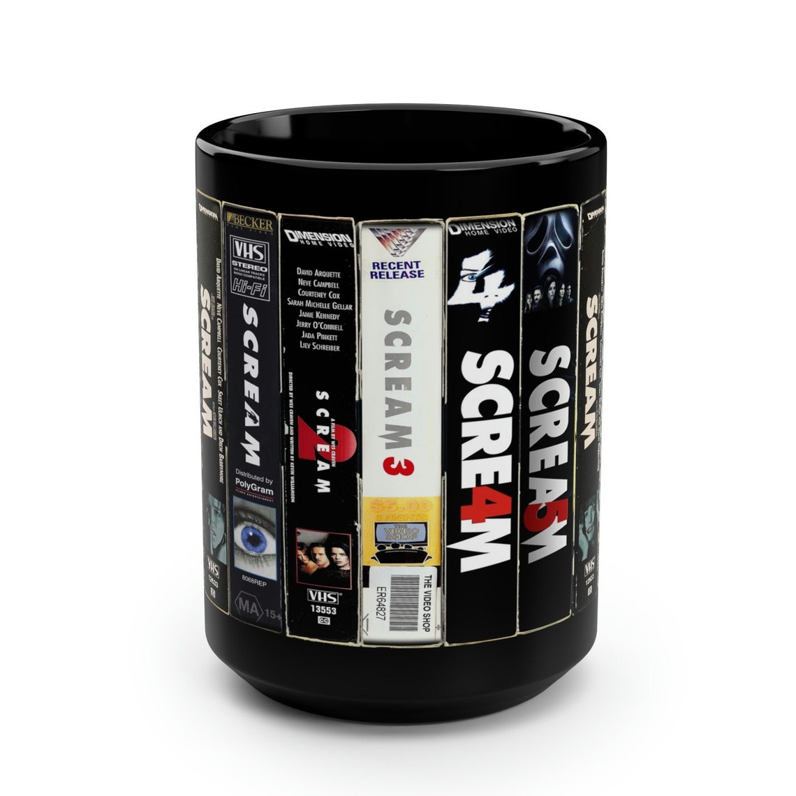 Scream Merch, VHS Scary Movie Mug, Halloween Mug, Horror Kitchen Decor ...