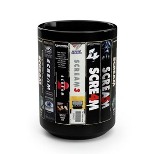 Scream Merch, VHS Scary Movie Mug, Halloween Mug, Horror Kitchen Decor ...