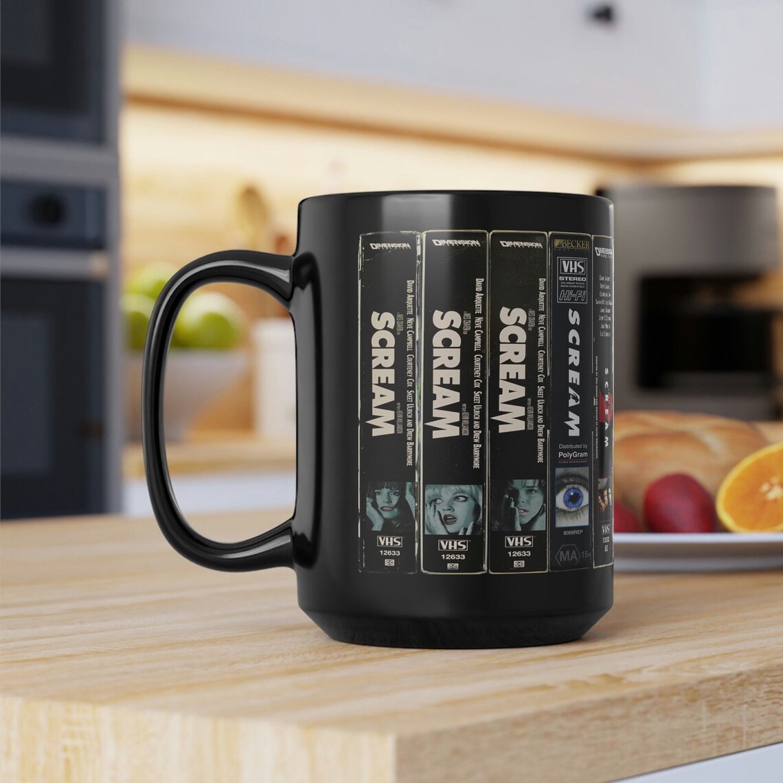 Scream Merch, VHS Scary Movie Mug, Halloween Mug, Horror Kitchen Decor ...