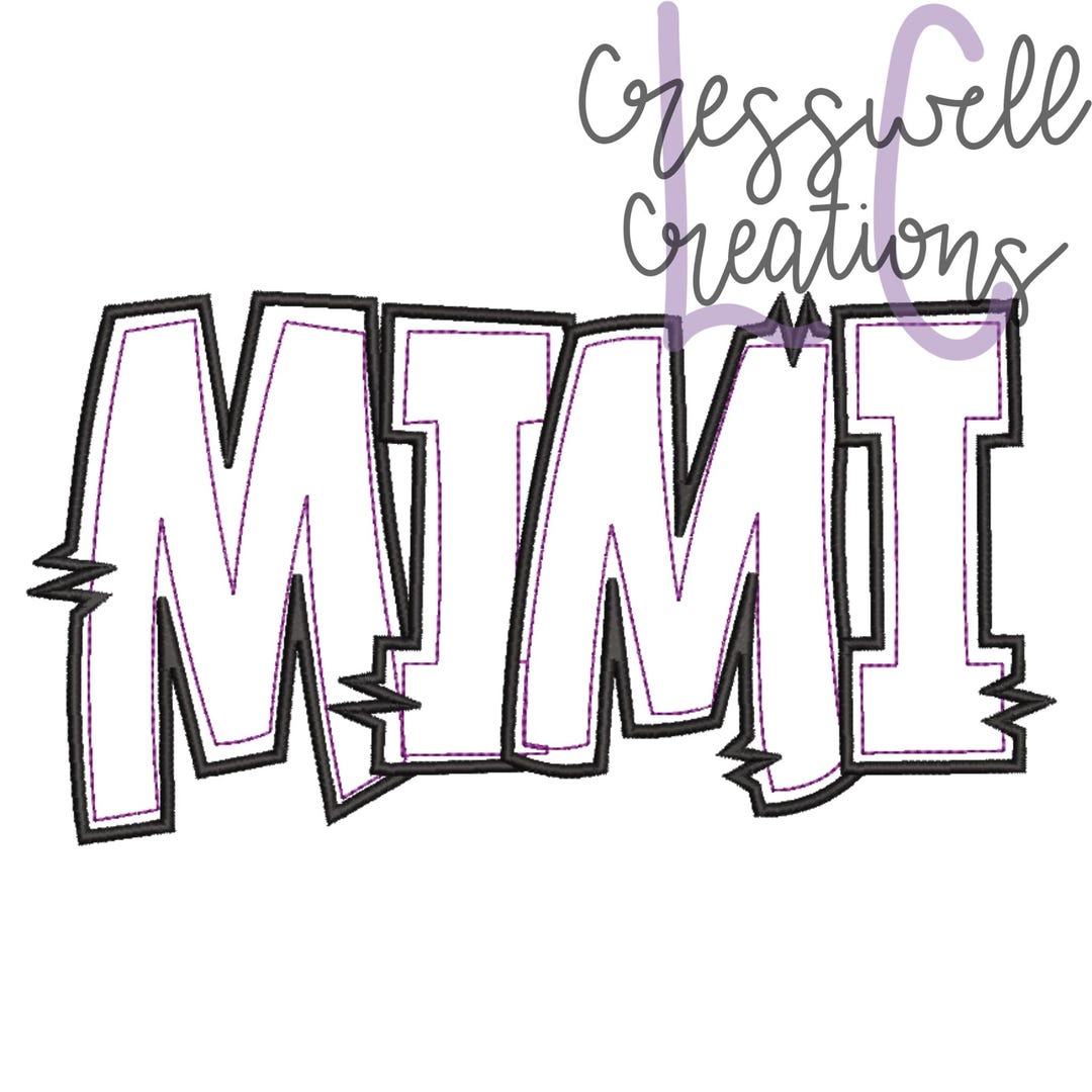 Mimi Bean Stitch Double Applique Machine Embroidery Design - Etsy