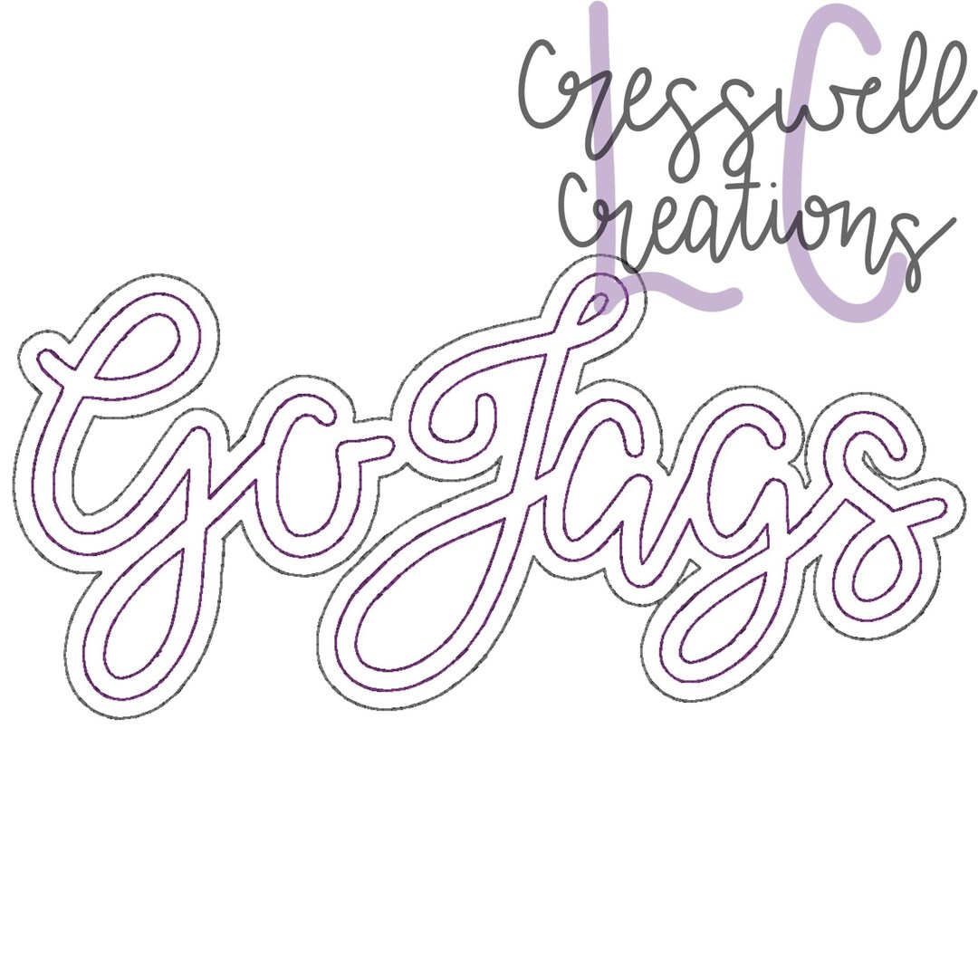 Go Jags Bean Stitch Double Applique Machine Embroidery Design - Etsy