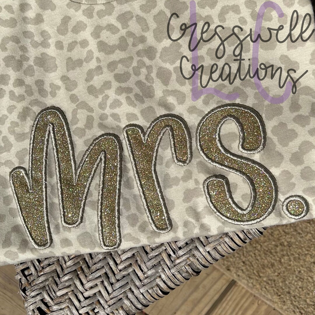 Mrs. Satin Stitch Applique Machine Embroidery Design - Etsy