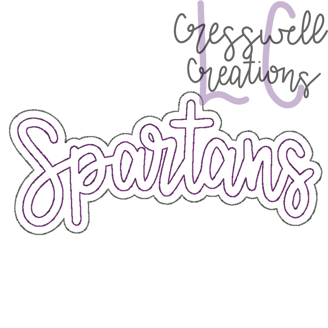 Spartans Bean Stitch Double Applique Machine Embroidery Design - Etsy