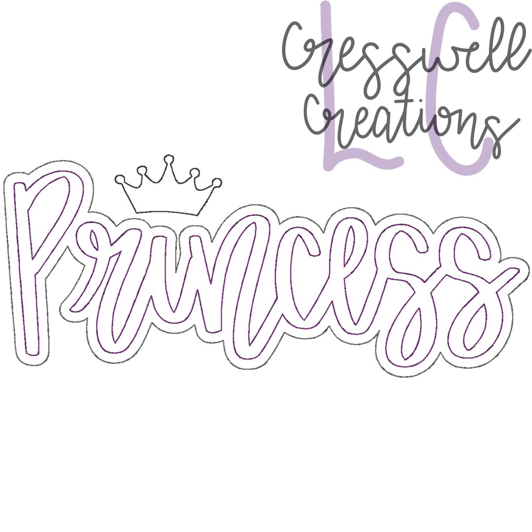 Princess Bean Stitch Double Applique Machine Embroidery Design - Etsy