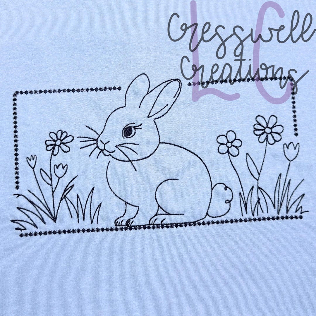 Bunny Bean Stitch Machine Embroidery Design - Etsy