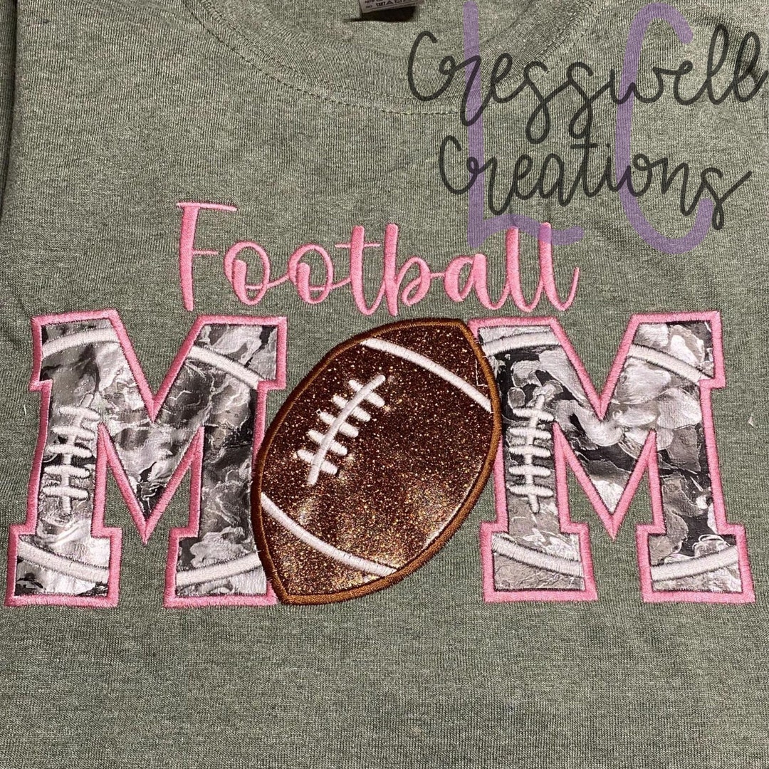 Football Mom Applique Machine Embroidery Design // Includes Design for ...