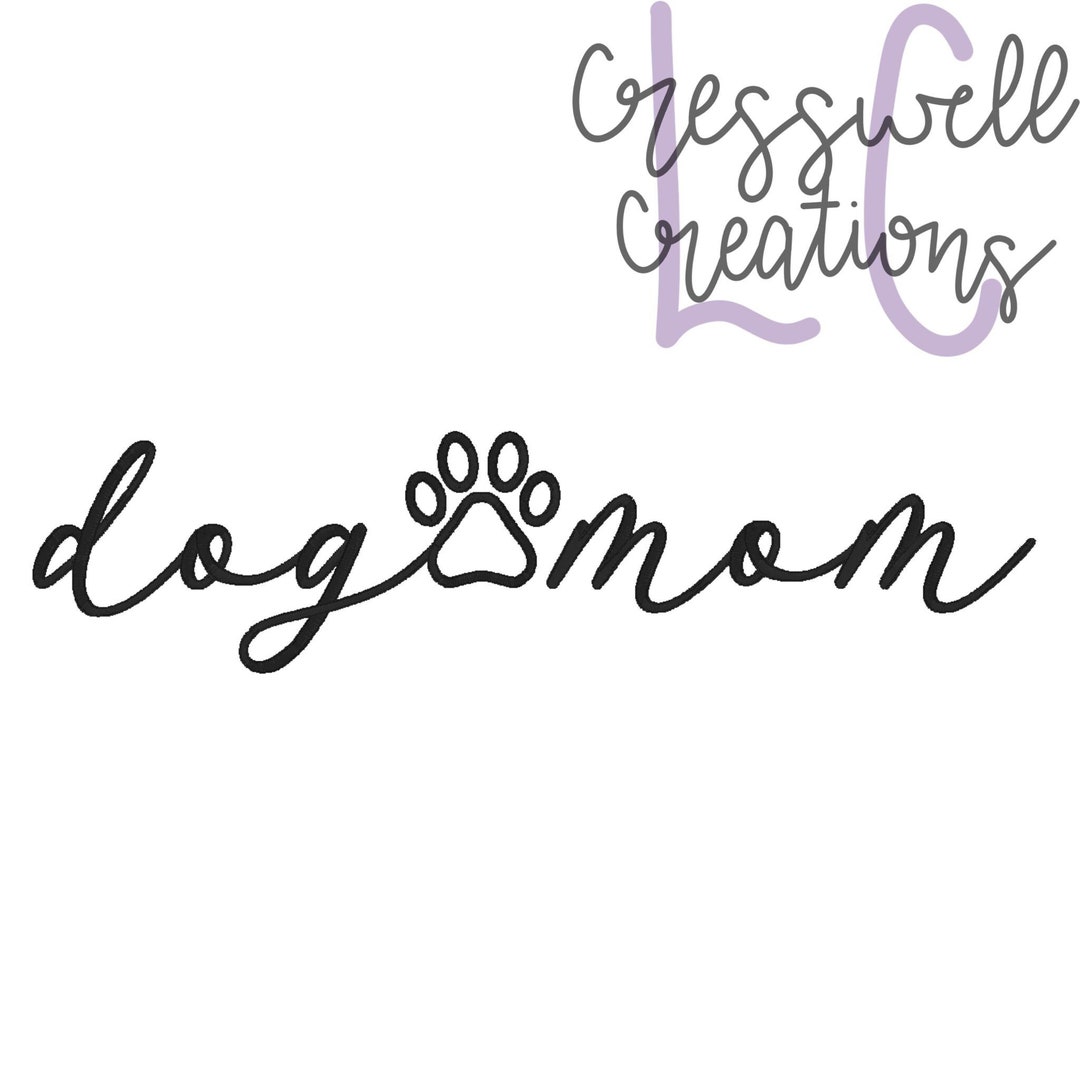 Dog Mom Machine Embroidery Design - Etsy