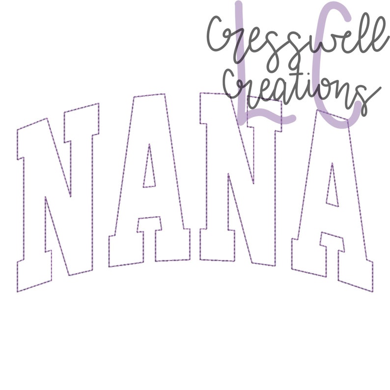 NANA Embossed 3D Puff Machine Embroidery Design - Etsy