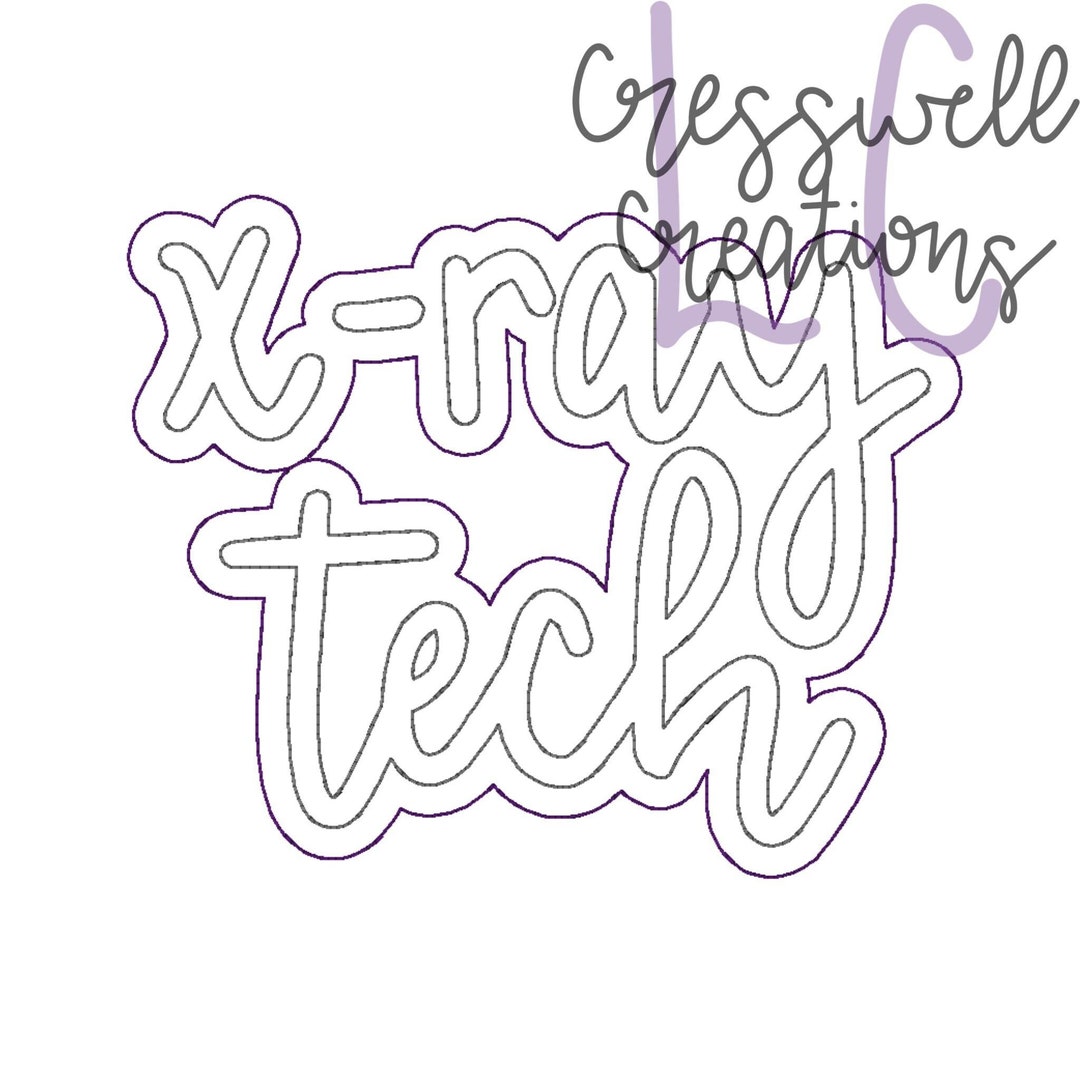 X-ray Tech Bean Stitch Double Applique Machine Embroidery Design - Etsy