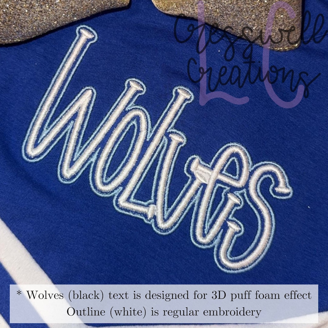 Wolves 3D Puff Machine Embroidery Design - Etsy