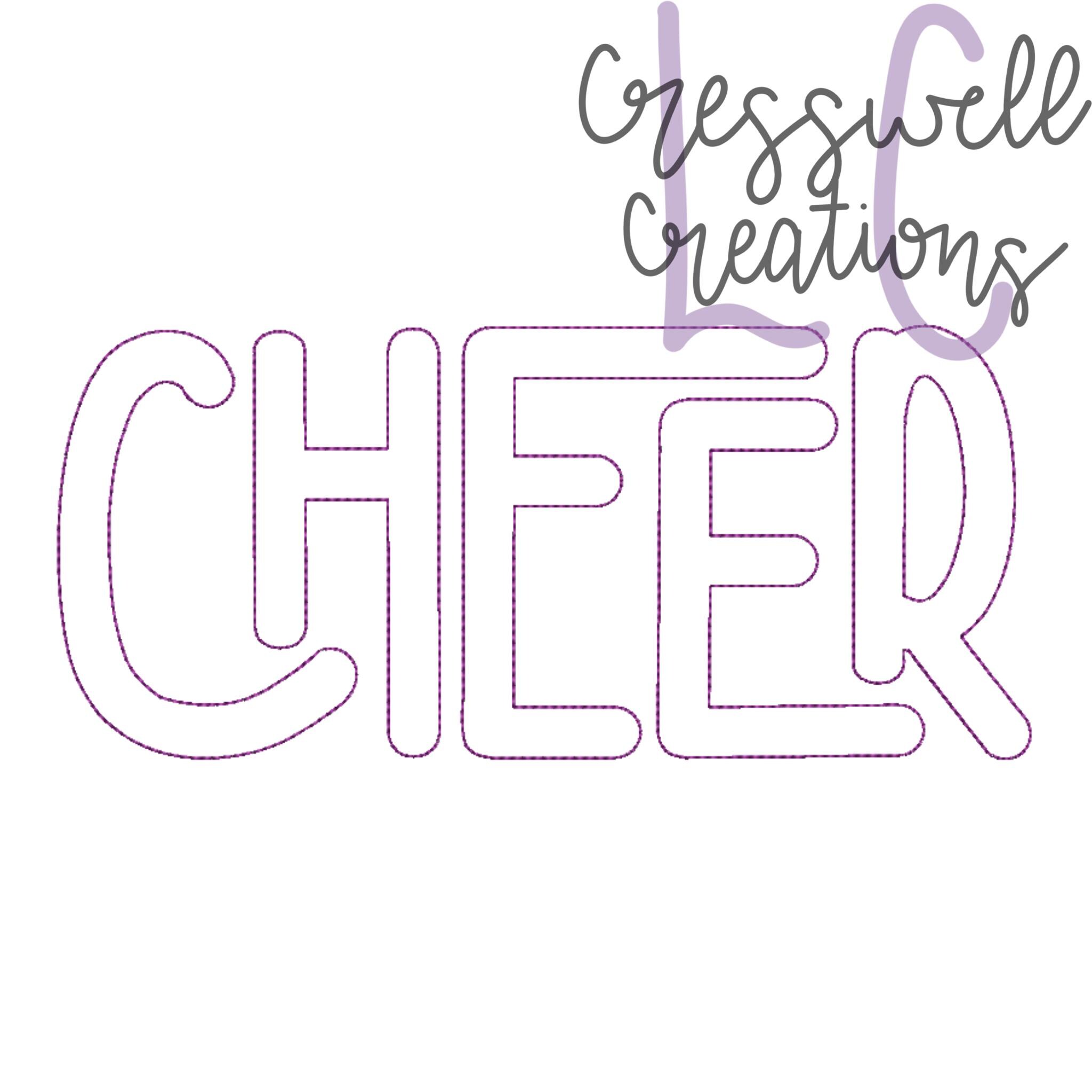 Cheer Bean Stitch Applique Machine Embroidery Design - Etsy