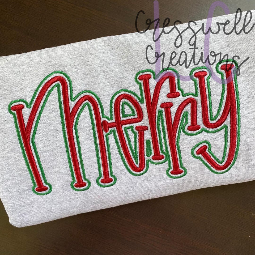 Merry 3D Puff Machine Embroidery Design - Etsy