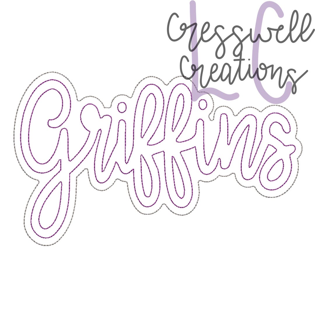 High School Mascot Griffins Bean Stitch Double Applique Machine Embroidery Design - Etsy