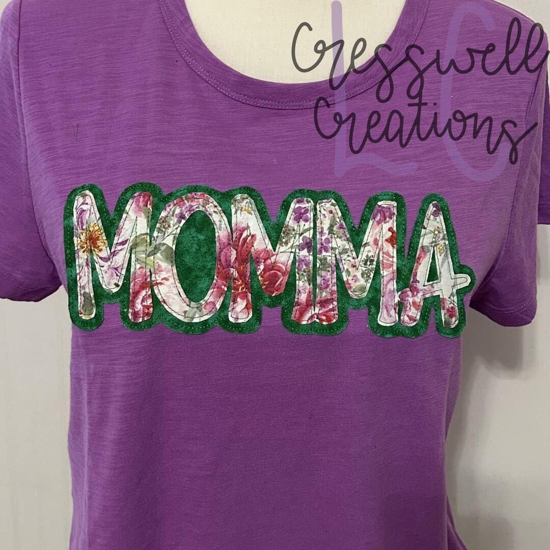Momma Bean Stitch Double Applique Machine Embroidery Design - Etsy