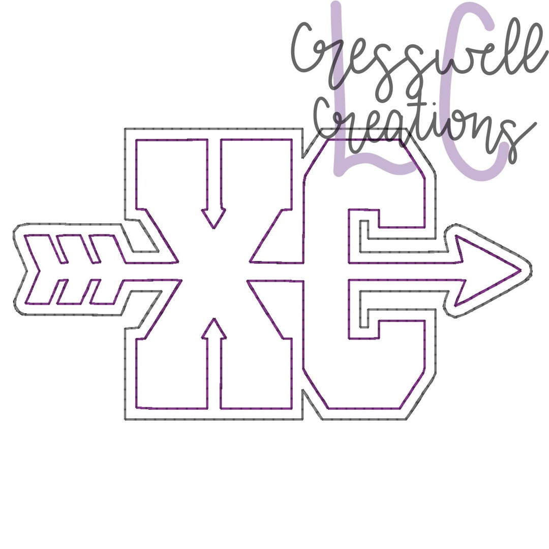 Cross Country Bean Stitch Double Applique Machine Embroidery Design - Etsy