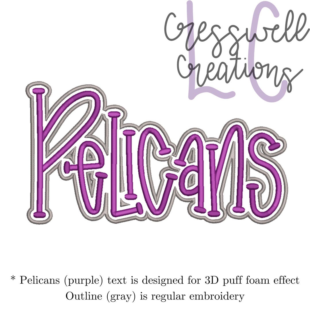 Pelicans 3D Puff Machine Embroidery Design - Etsy