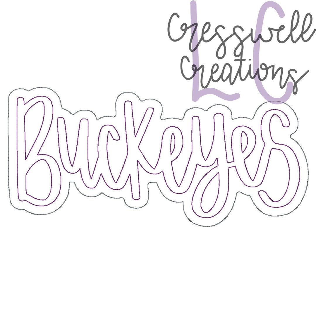 Buckeyes Bean Stitch Double Applique Machine Embroidery Design - Etsy